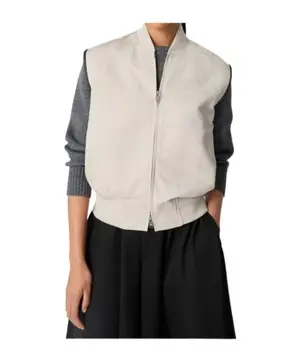 Bottega Veneta Twill Gilet - Gray Putty