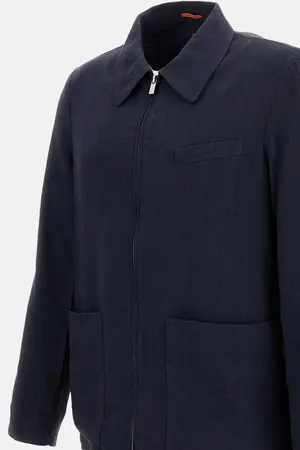 Barena Venezia Zipped Overshirt - Black