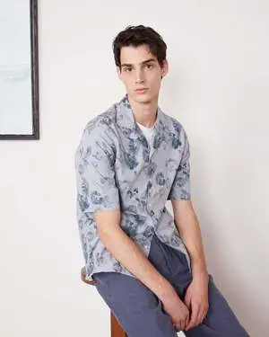 Officine Générale Floral Print Shirt