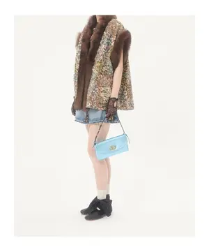 Valentino Garavani Devain Small Shoulder Bag In Laminated Nappa Leather