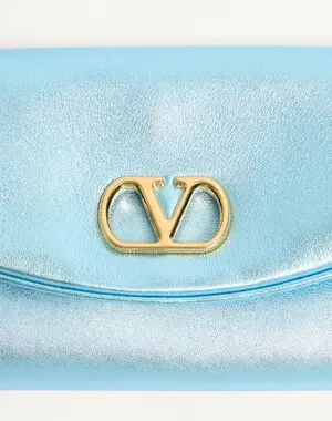 Valentino Garavani Devain Small Shoulder Bag In Laminated Nappa Leather