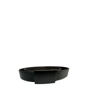 Emporio Armani Eagle Logo Buckle Belt - Black