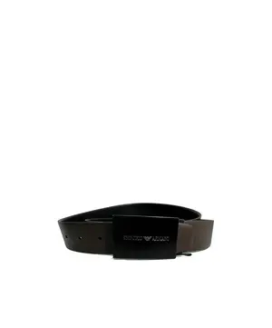 Emporio Armani Eagle Logo Buckle Belt