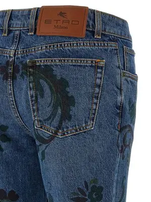 Etro Paisley Print Flare Jeans