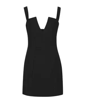 Givenchy V-neck Mini Dress - Black