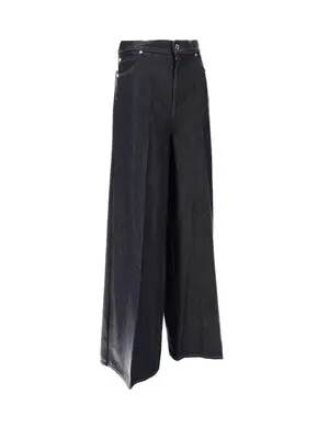 Max Mara Button Detailed Wide-leg Jeans - Blue