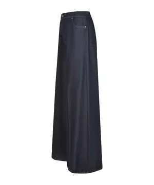 Max Mara Button Detailed Wide-leg Jeans - Blue
