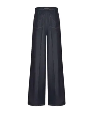 Max Mara Button Detailed Wide-leg Jeans - Blue