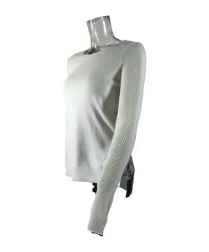 Emporio Armani Round Neck Long Sleeve Sweater - Gray