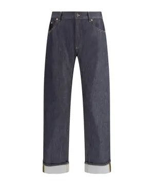 Bottega Veneta Raw Indigo Straight-leg Jeans - Black