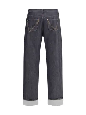 Bottega Veneta Raw Indigo Straight-leg Jeans - Black