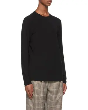 Giorgio Armani Crewneck Long-sleeved T-shirt - Black