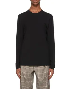 Giorgio Armani Crewneck Long-sleeved T-shirt - Black