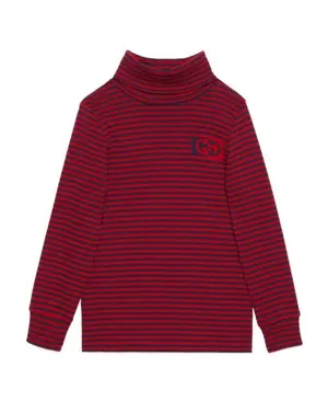 Gucci Interlocking G Striped High Neck Jumper