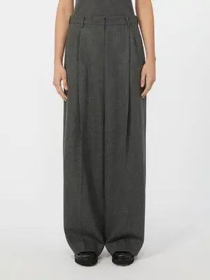 Max Mara Wide-fit Wool Flannel Trousers