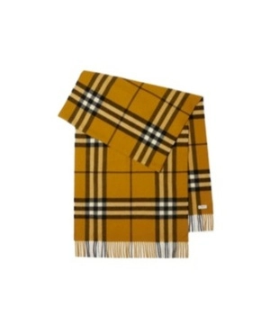 Burberry Burberry Checked Fringed-Edge Scarf Teak Color