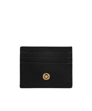Versace Medusa Head Plaque Card Case - Black