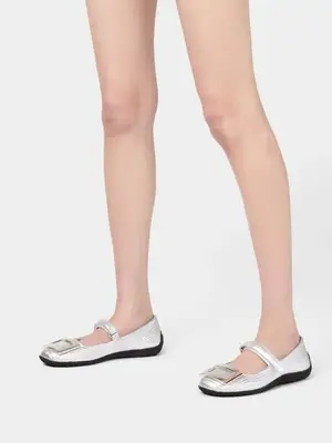 ROGER VIVIER Low Mary Janes In Leather