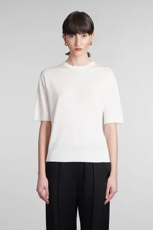JIL SANDER Crewneck Knitted T-shirt - White