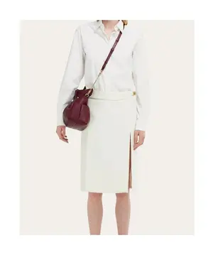 FERRAGAMO Soft Gancio Shoulder Bag - Plum