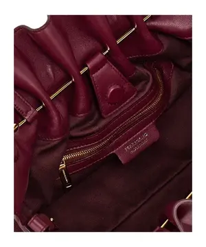 FERRAGAMO Soft Gancio Shoulder Bag - Plum
