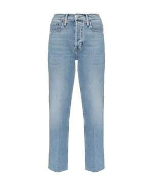 RE/DONE High-rise Stove Pipe Jeans - Blue