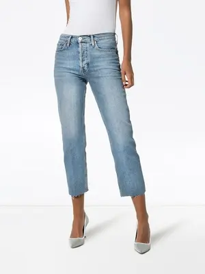 RE/DONE High-rise Stove Pipe Jeans - Blue