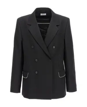 Off-White Double-breasted Long-sleeved Blazer