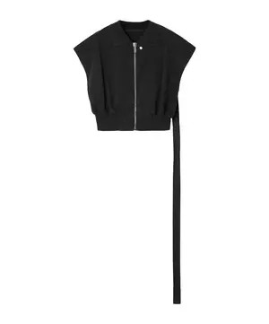 Rick Owens Sleeveless Vest With Hanging Bands - Black