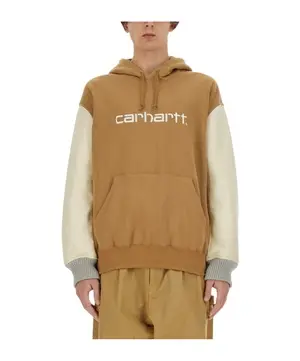 Junya Watanabe X Carhartt Long Sleeve Hoodie With Chest Pattern