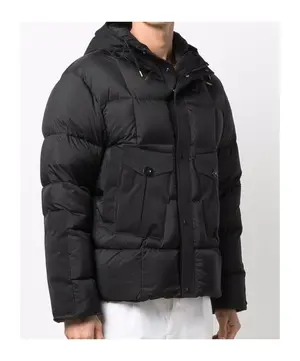 TEN C Hooded Padded Jacket - Black