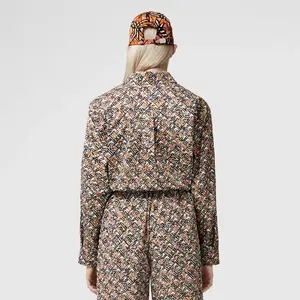 Burberry Monogram Print Long Sleeve Shirt
