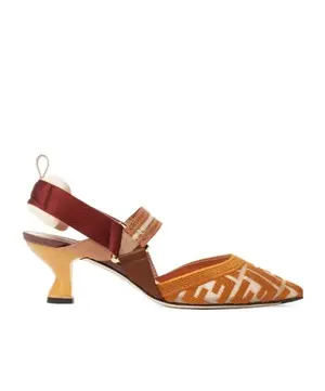Fendi Colibrì Slingback Pointed-toe Pumps - Pink