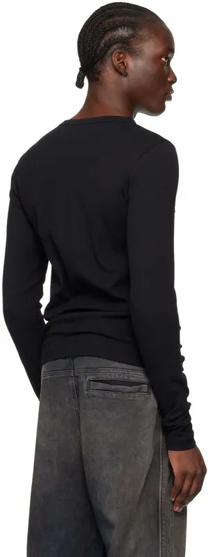 DIESEL® D-ribber-ls-n Logo Patch Knitted T-shirt