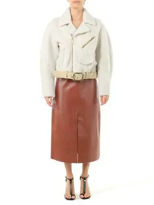 Chloé Shearling Biker Jacket - No