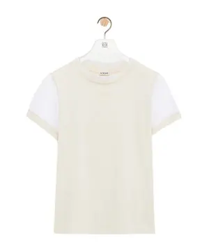 Loewe Small Fit T-shirt In Cotton Blend - Vanilla