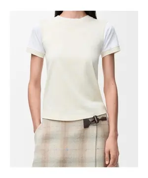 Loewe Small Fit T-shirt In Cotton Blend - Vanilla