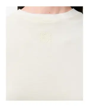 Loewe Small Fit T-shirt In Cotton Blend - Vanilla