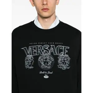 Versace Logo-print Cotton Sweatshirt