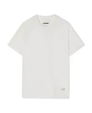 JIL SANDER Logo Plaque Crewneck T-shirt - White