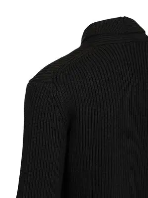TOM FORD Shawl Collar Ribbed Knit Cardigan