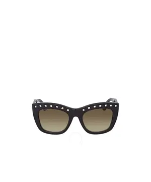 Valentino Garavani Cat Eye Sunglasses With Stud Embellishments - Black