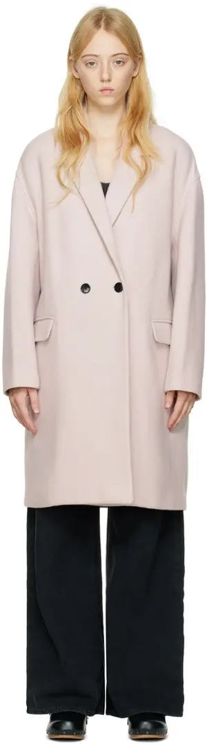 Isabel Marant Étoile Double-breasted Long-sleeved Coat - Nude