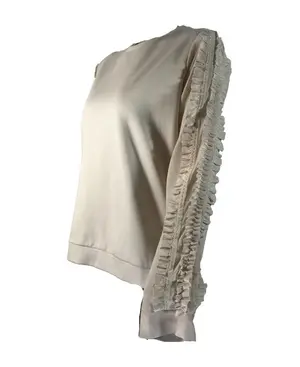 Max Mara Long-sleeved Hoodie With Lace Detailing