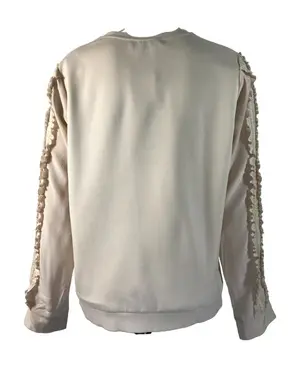 Max Mara Long-sleeved Hoodie With Lace Detailing