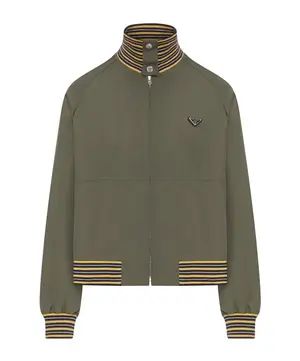 Prada Tricolor Trimmed Zip-up Jacket