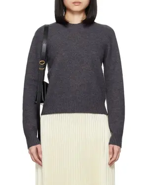 JIL SANDER Crewneck Knitted Jumper - Black