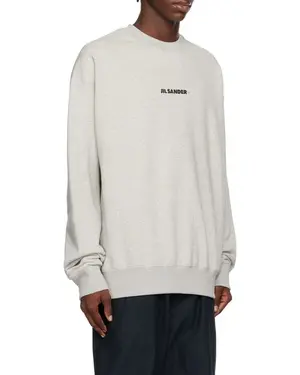 JIL SANDER Logo Crewneck Sweatshirt - Gray