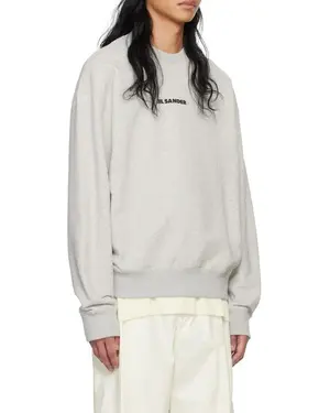 JIL SANDER Logo Crewneck Sweatshirt - Gray