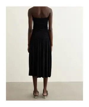 Gimaguas Strapless Gathered Bodice Maxi Skirt Dress